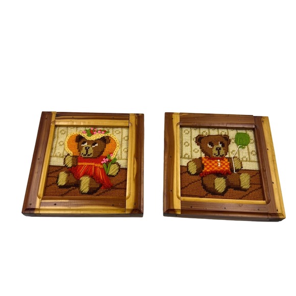 Vintage | Accents | Vintage Midcentury Modern Embroidered Handmade ...